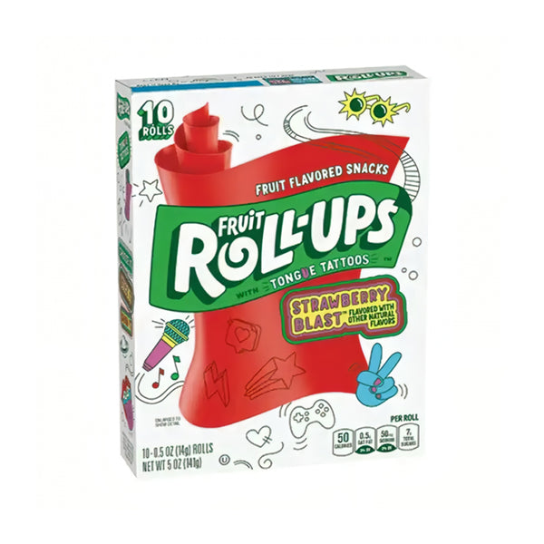 Fruit Roll-Ups Fruit Flavored Snacks - Strawberry Sensation 141g ...