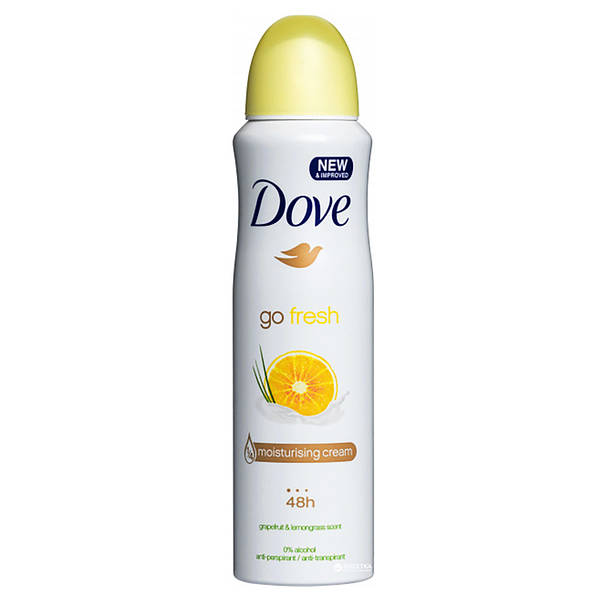 Dove Go Fresh GrapeFruit & Lemongrass Body Spray 150ml – Shams Shopping ...