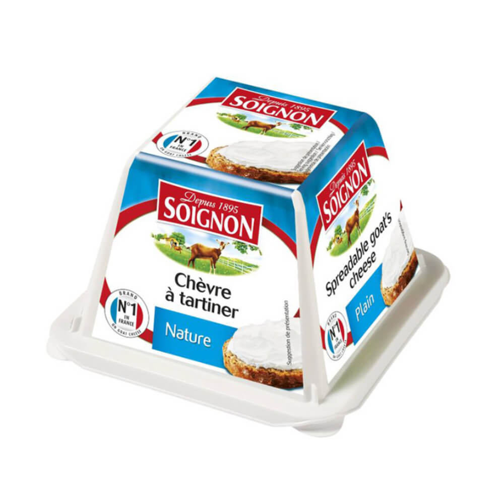 Soignon Spreadable Goat Cheese Plain 140g – Shams Shopping Centre