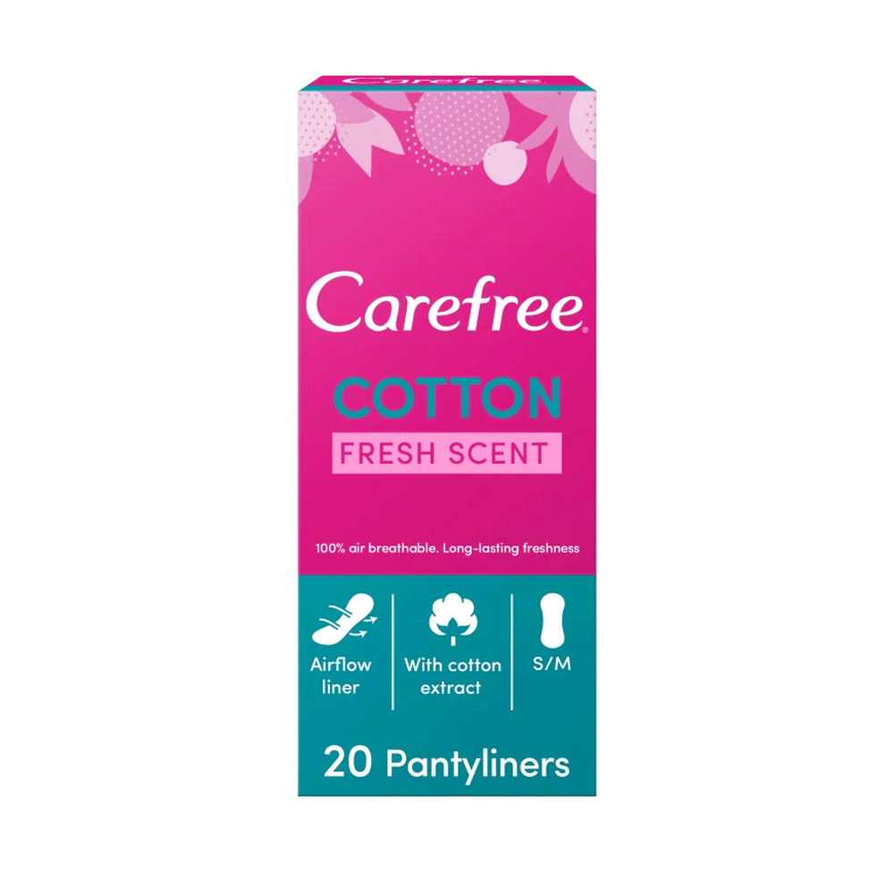 Carefree Cotton Feel Fresh Normal Fresh Scent 20's Pads – Shams ...
