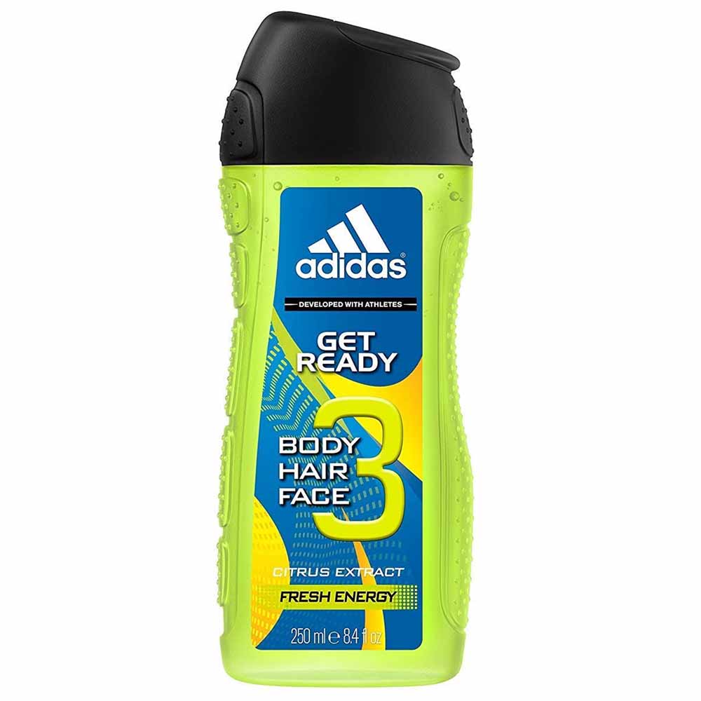 Adidas Get Ready Fresh Energy 3 in 1 Body Wash 250ml – Shams Shopping ...