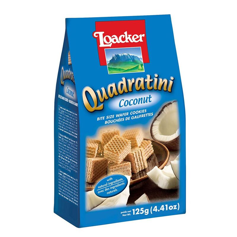 Loacker Quadratini Wafer Coconut 125g – Shams Shopping Centre