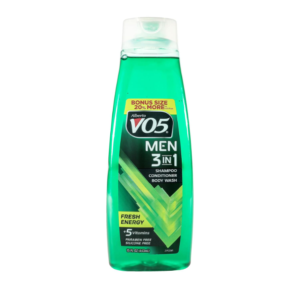 Alberto V05 Men Fresh Energy 3In1 Shampoo 443ml – Shams Shopping Centre