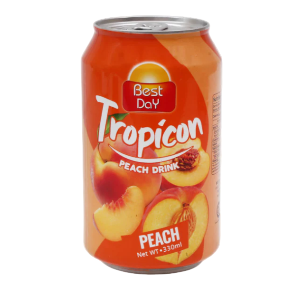 Best Day Tropicon Peach Drink 330ml – Shams Shopping Centre