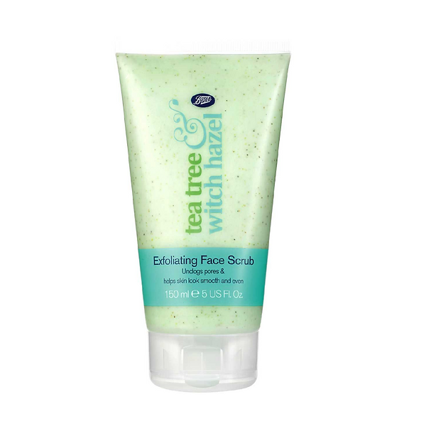 Boots Tea Tree and & Witch Hazel Exfoliating Face Scrub 150ml – Shams ...
