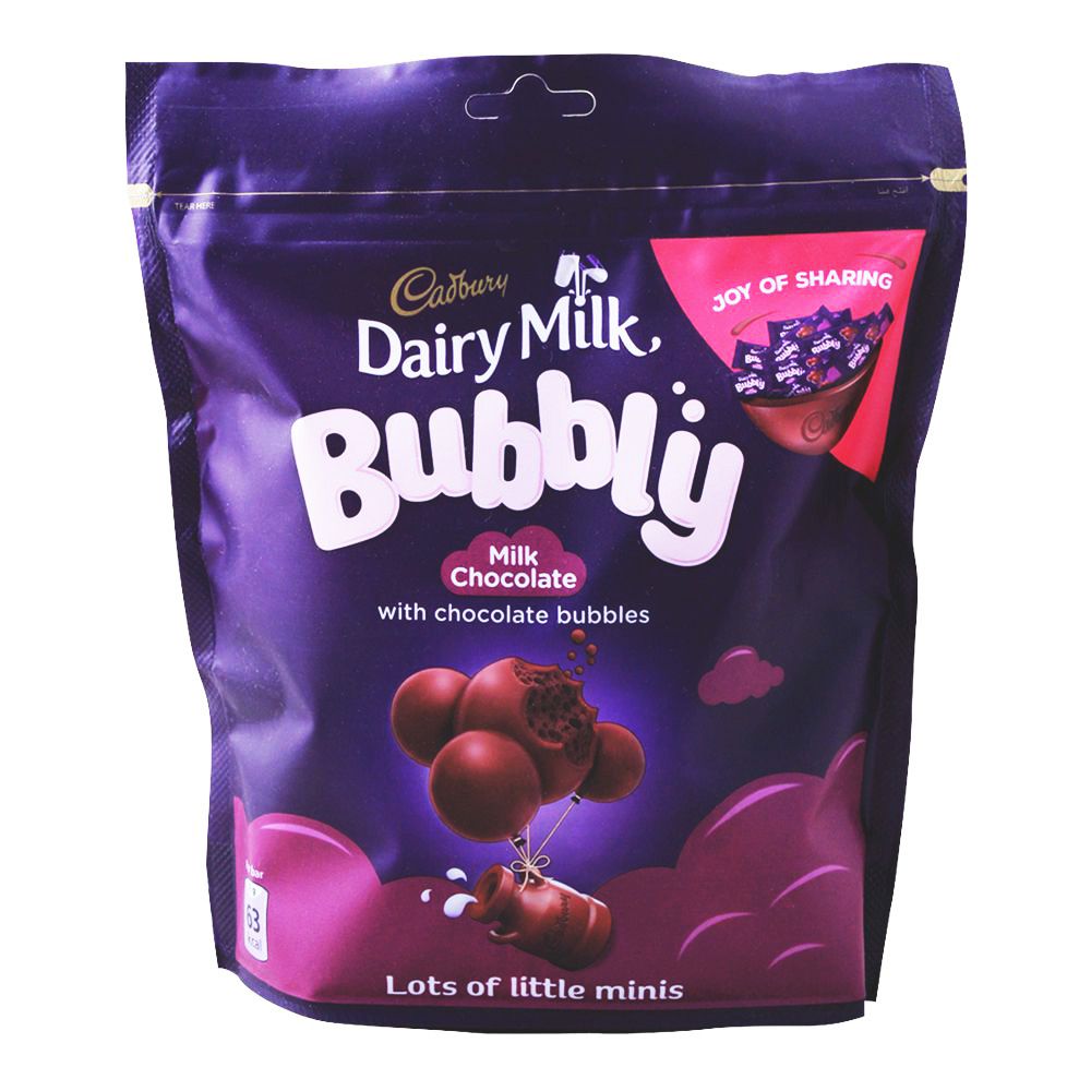 Cadbury Dairy Milk Bubbly Milk Chocolate Pouch 162g – Shams Shopping Centre