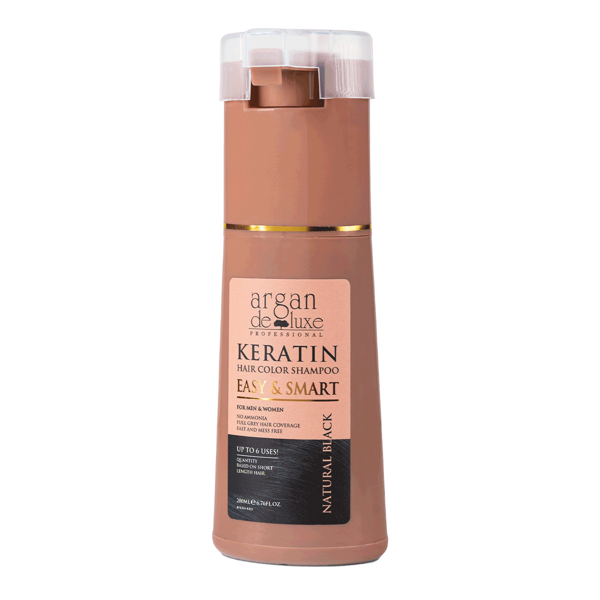 Argan De Luxe Keratin Easy & Smart Natural Black Shampoo 200ml – Shams ...