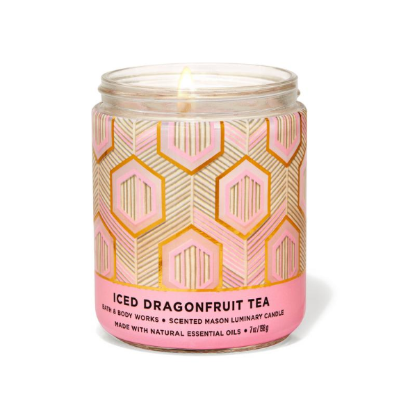 BBW Iced Dragonfruit Tea 1 Wick Candle 198g – Shams Shopping Centre