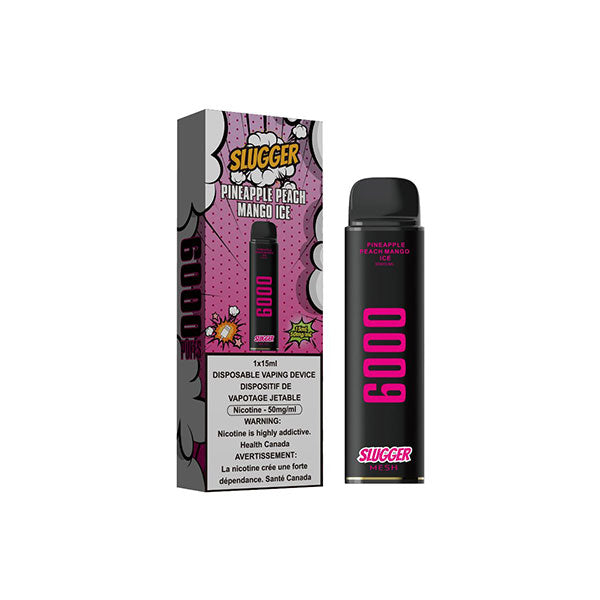 Slugger Disposable 4% Pineapple Peach Mango Ice 6000 Puffs – Shams ...
