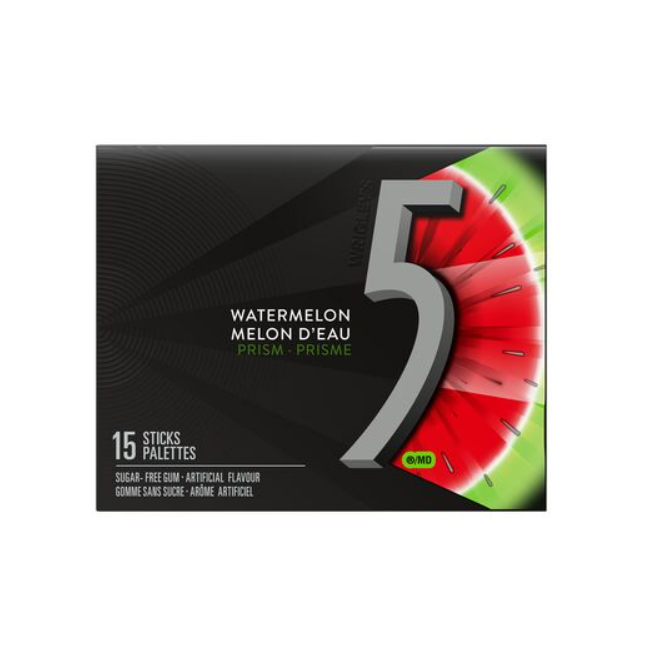 Wrigley's 5 Gum Watermelon Prism 15s – Shams Shopping Centre