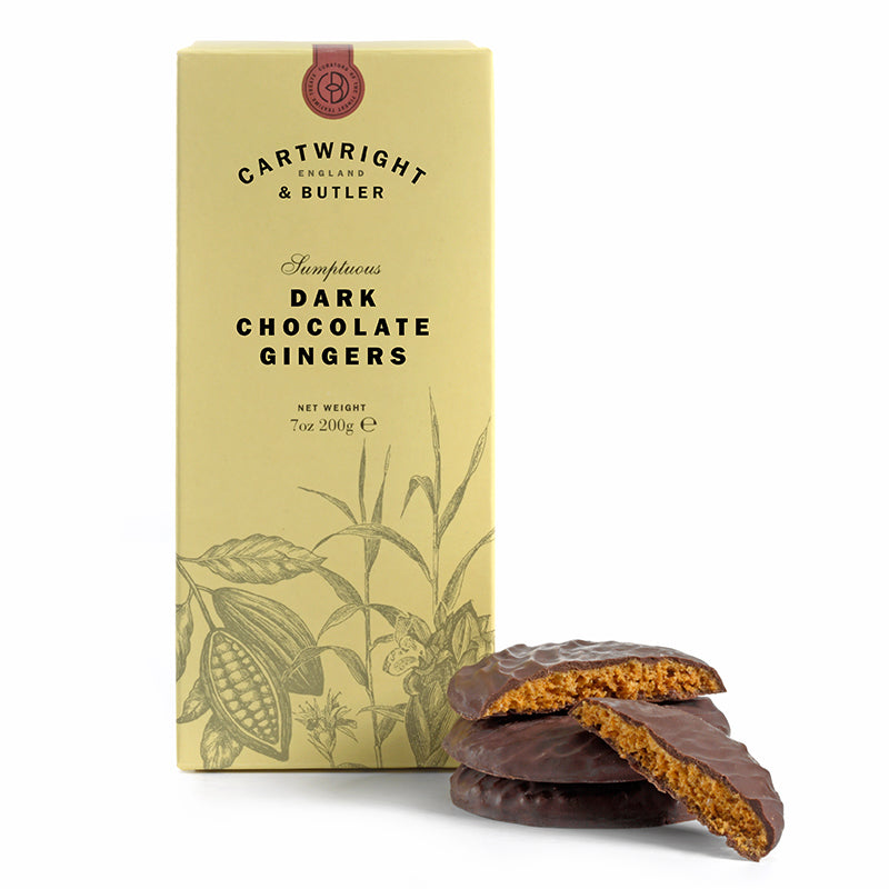 Cartwright & Butler Dark Chocolate Gingers in Carton 200g – Shams ...