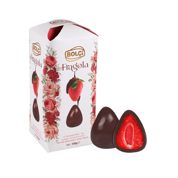 Bolci Fragola Dark Chocolate Strawberry Box 120g – Shams Shopping Centre