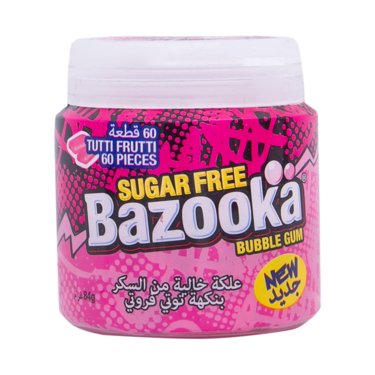 Bazooka Tutti Frutti Flavour Sugar Free Bubble Gum 84g – Shams Shopping ...