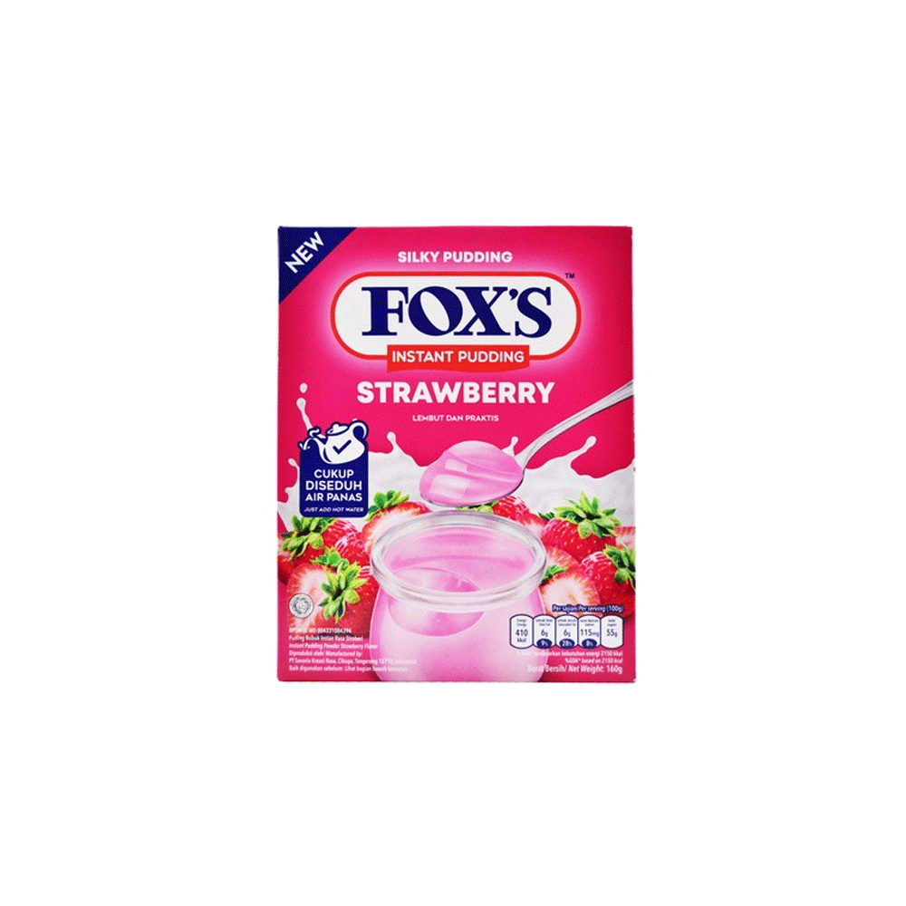 Fox's Instant Pudding Strawberry 160g – Shams Shopping Centre