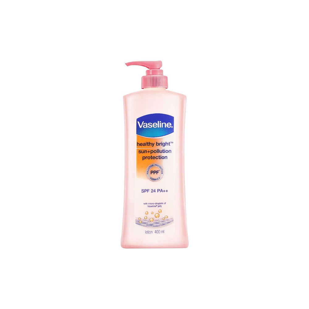Vaseline Healthy Bright SPF 24 P++ Sun + Polutlution Lotion 400ml ...