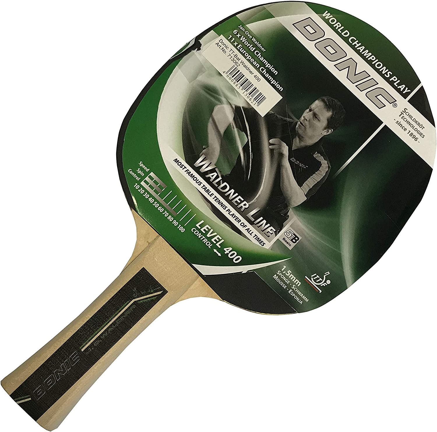 Donic Table Tennis Blades Waldner Line Level 400 Control Bat – Shams ...