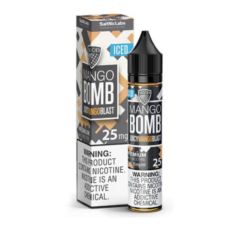 VGod Saltnic Iced Mango Bomb Sour Mango Belt 30Ml 25Mg – Shams Shopping ...